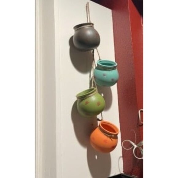 Accents | New 4pcs 4 Inch Hanging Succulent Planters Dangling Ceramic ...